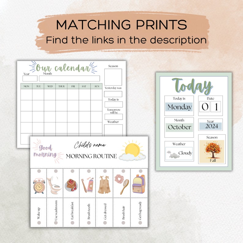 Routine Flip Chart Editable Morning Evening School Chore Visual ...