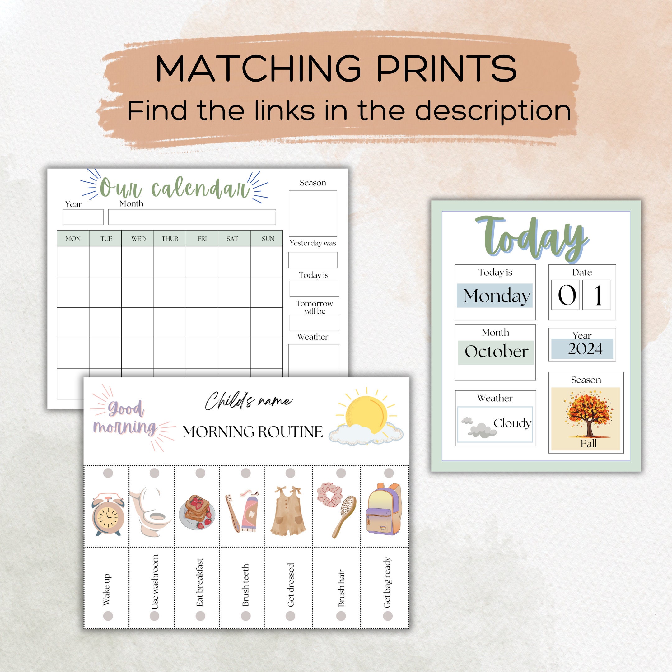 Routine Flip Chart Editable Morning Evening School Chore Visual ...