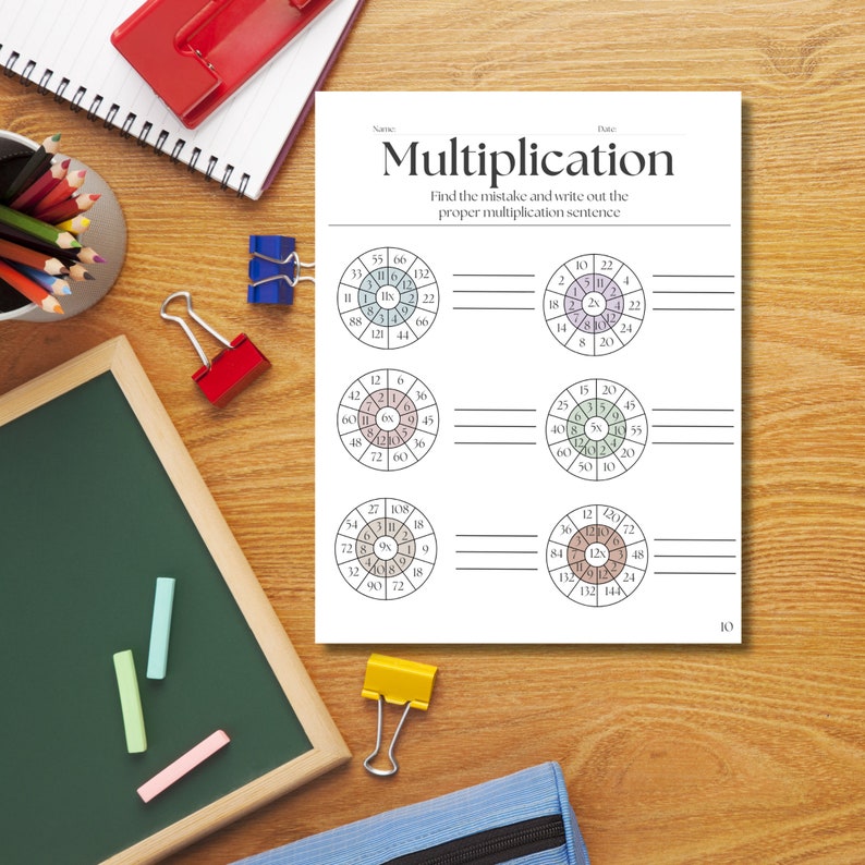 Printable Times Tables Study Guides for Multiplication Practice and ...