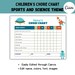 Editable Kids Chore Chart Sports Chart Science Chart Daily Routine for ...