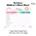 Editable Rainbow Kids Chore Chart | Daily Routine | Allowances | Daily ...