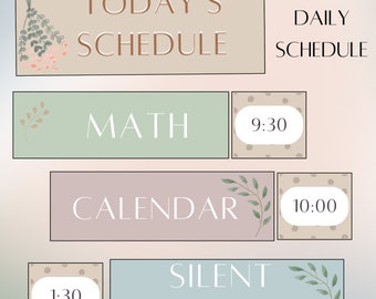 EDITABLE Daily Schedule Cards, Editable Classroom Schedule, Daily ...