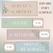 Classroom Schedule Cards | Boho Class Decor | Bulletin Board Posters ...