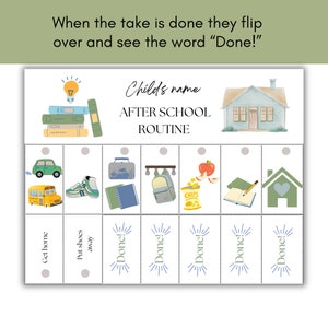 Routine Flip Chart Editable Morning Evening School Chore Visual ...