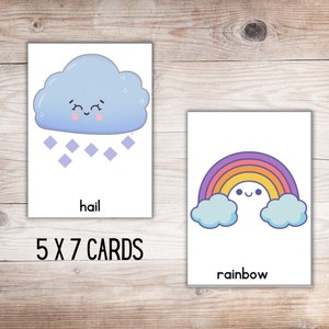16 Weather Flashcards | Educational Cards | Weather Printable | Kid ...