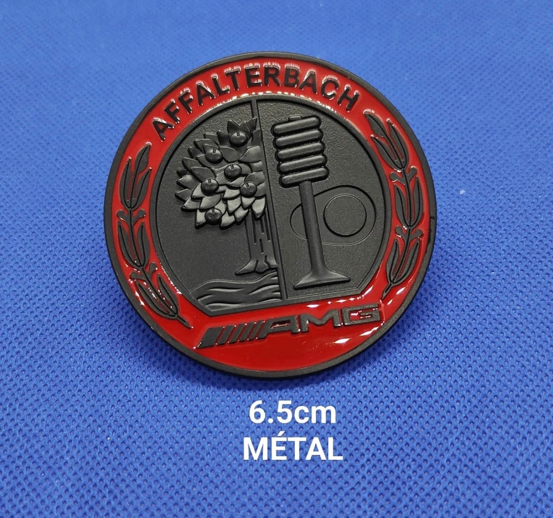 1 AMG Affalterbach Mercedes Logo Black Red Metal 6.5cm - Etsy UK