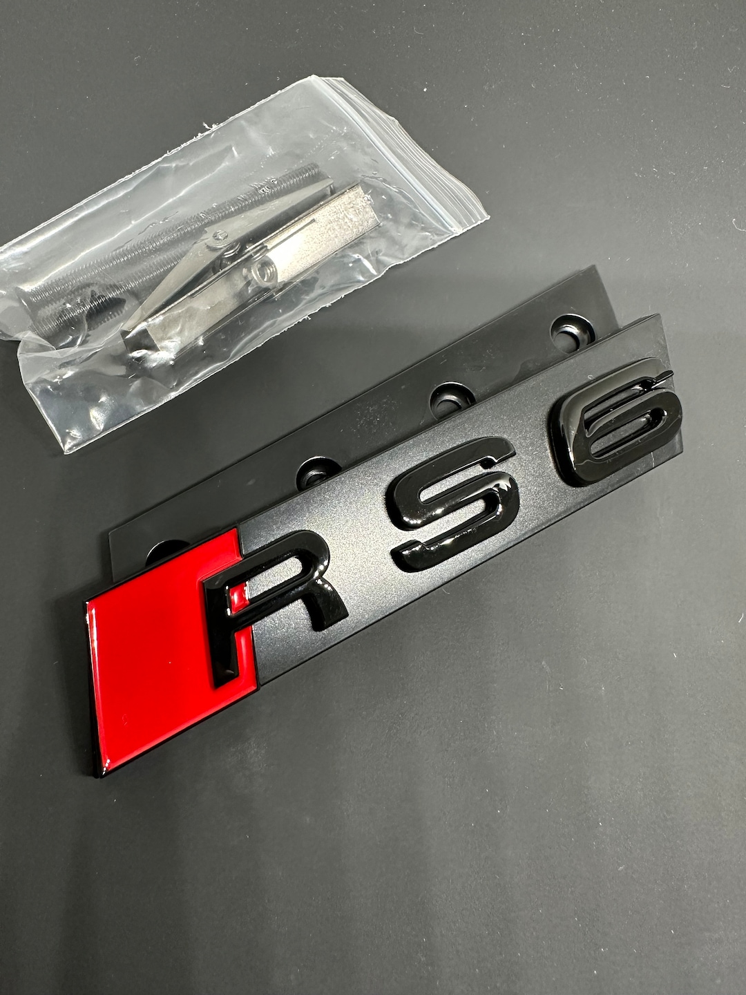 Logo Emblem RS6 Front Grille Glossy Black A6 S6 RS6 - Etsy