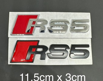 RS5 Logo Matte Black Badge RS5 Emblem Sticker Rear Tailgate Metal - Etsy