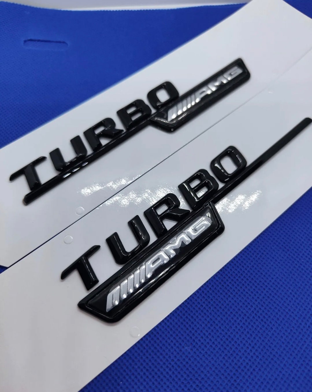 2 AMG Mercedes Turbo Logo Emblem Glossy Black Sticker - Etsy