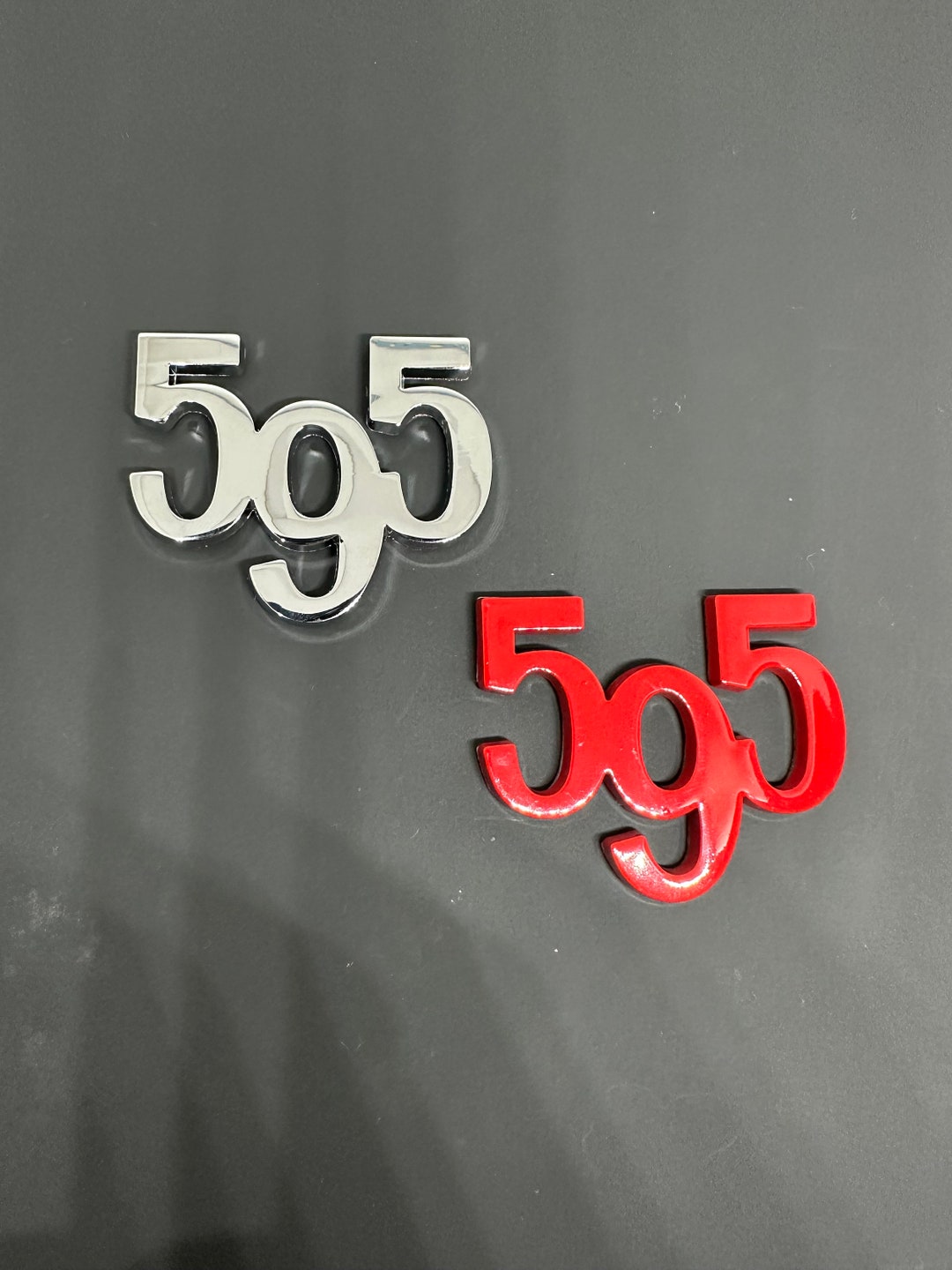 Logo 595 Metal Sticker With 3d Effect Abarth New - Etsy