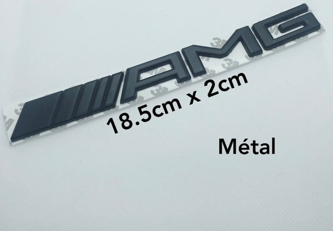 1 Matte Black AMG Mercedes Logo Metal Sticker Emblem - Etsy