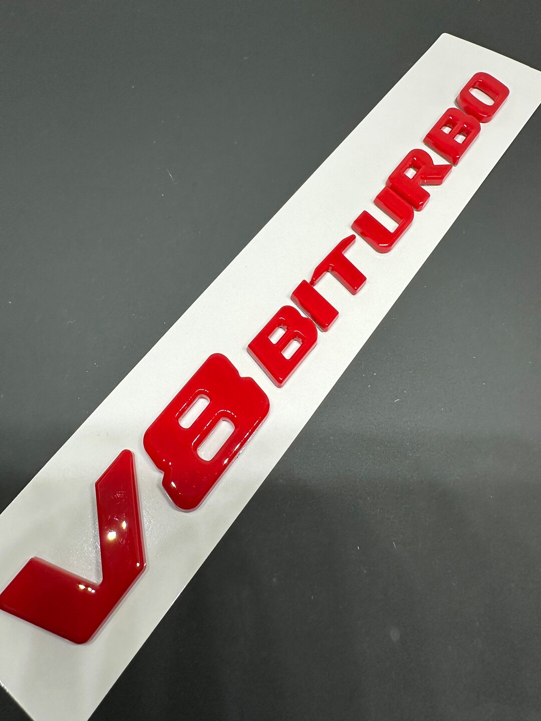 1 Red V8 Biturbo Mercedes Logo Lettering Emblem - Etsy