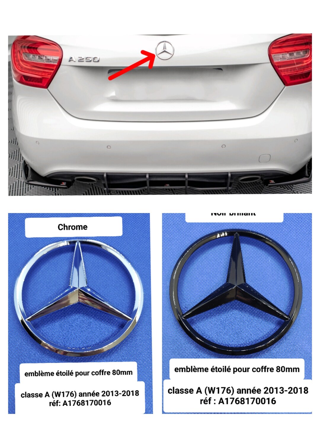 1 Mercedes Tailgate Trunk Star Logo for A-class W176 + 3 Sockets - Etsy UK