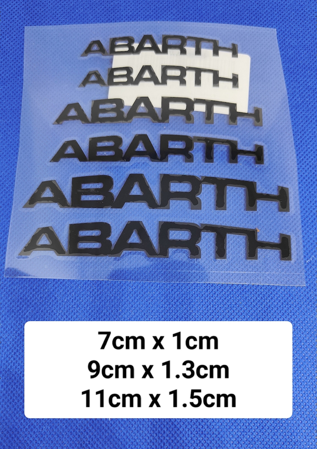 Set of 6 Abarth Stickers for Black or Silver Self-adhesive Brake ...