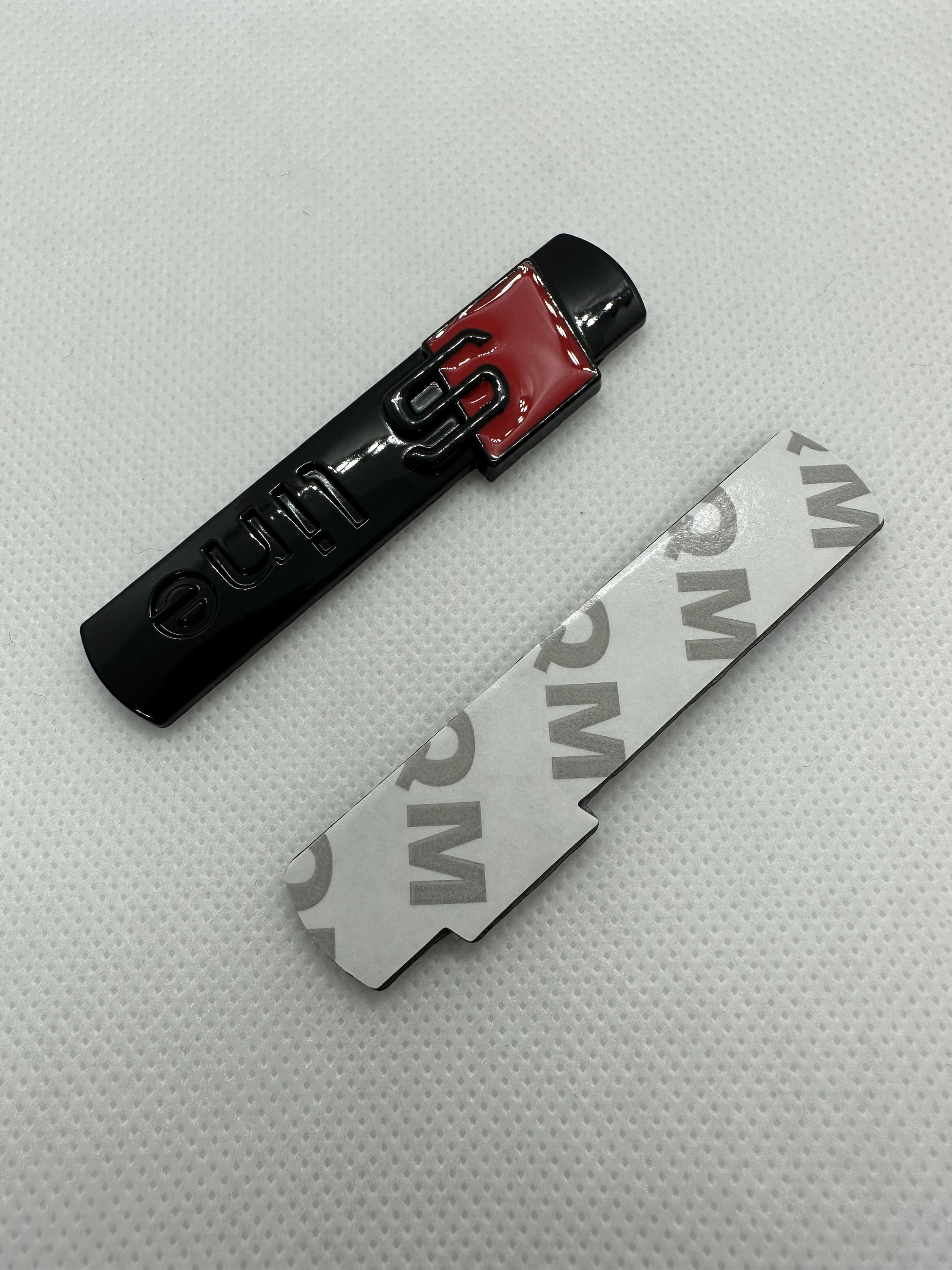 2 Logo S Line Emblem Badge Adhesive Black Shiny Glossy Black Sline ...