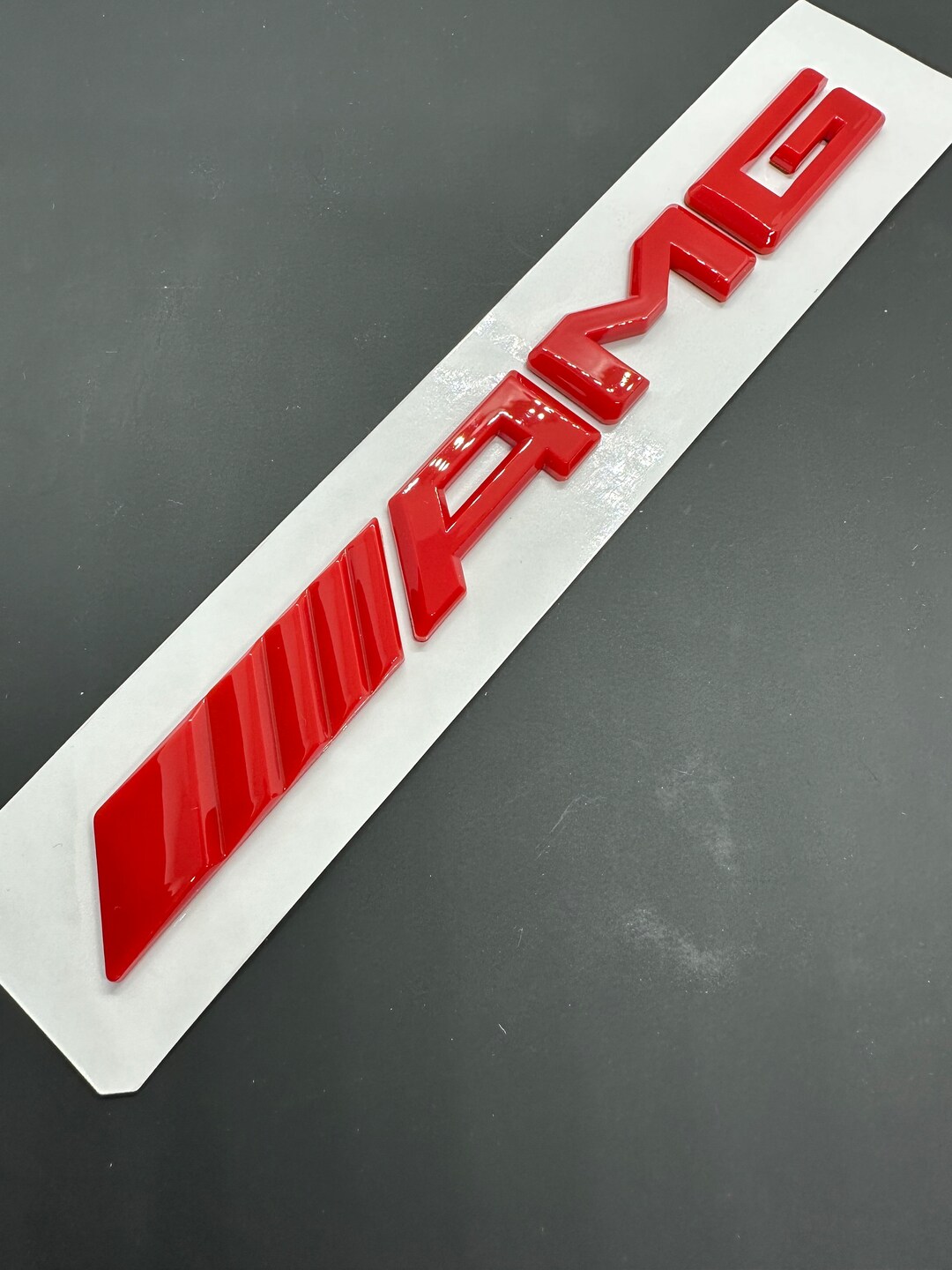 1 Glossy Red AMG Mercedes Logo Red ABS 3D Sticker - Etsy