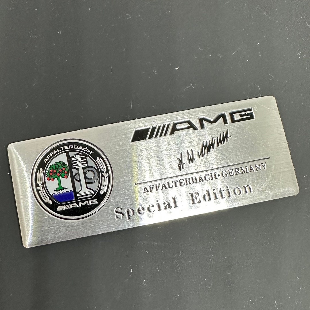 AMG Affalterbach Mercedes Emblem Logo 8cmx3cm Silver - Etsy