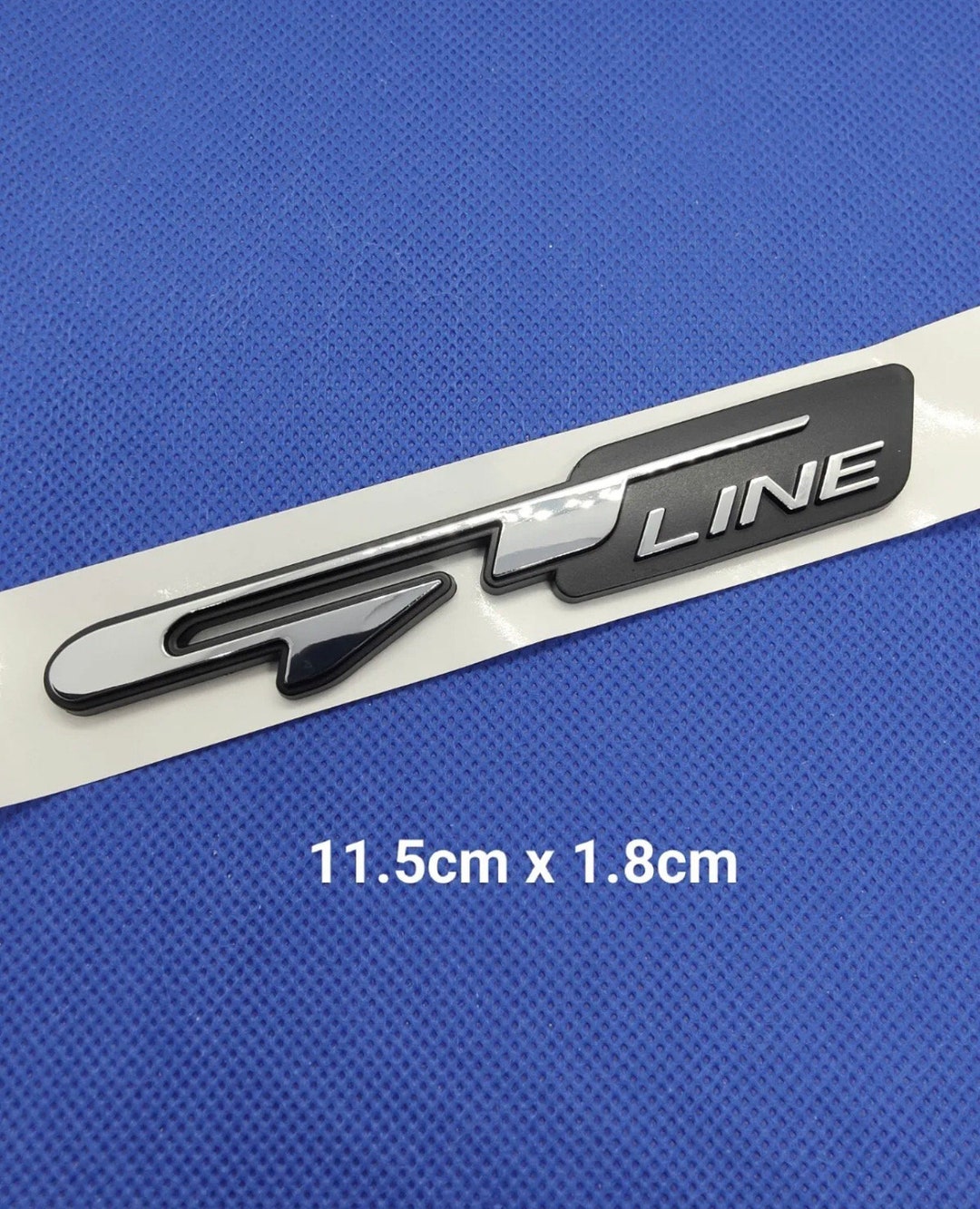 Gt-line Logo Silver Emblem Black Abs Badge - Etsy