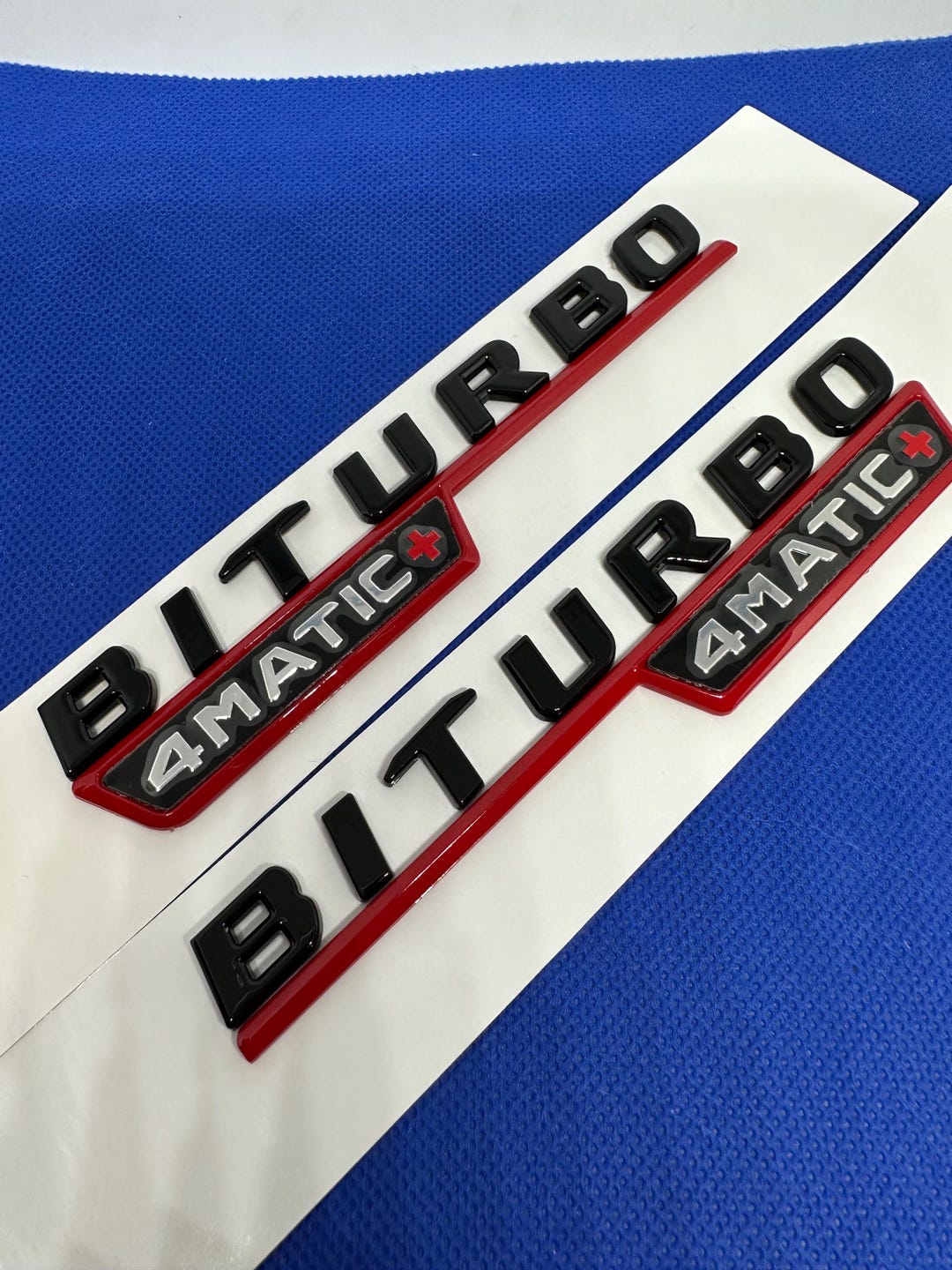 2 Logo Biturbo 4matic Mercedes Emblem Black Red Sticker - Etsy