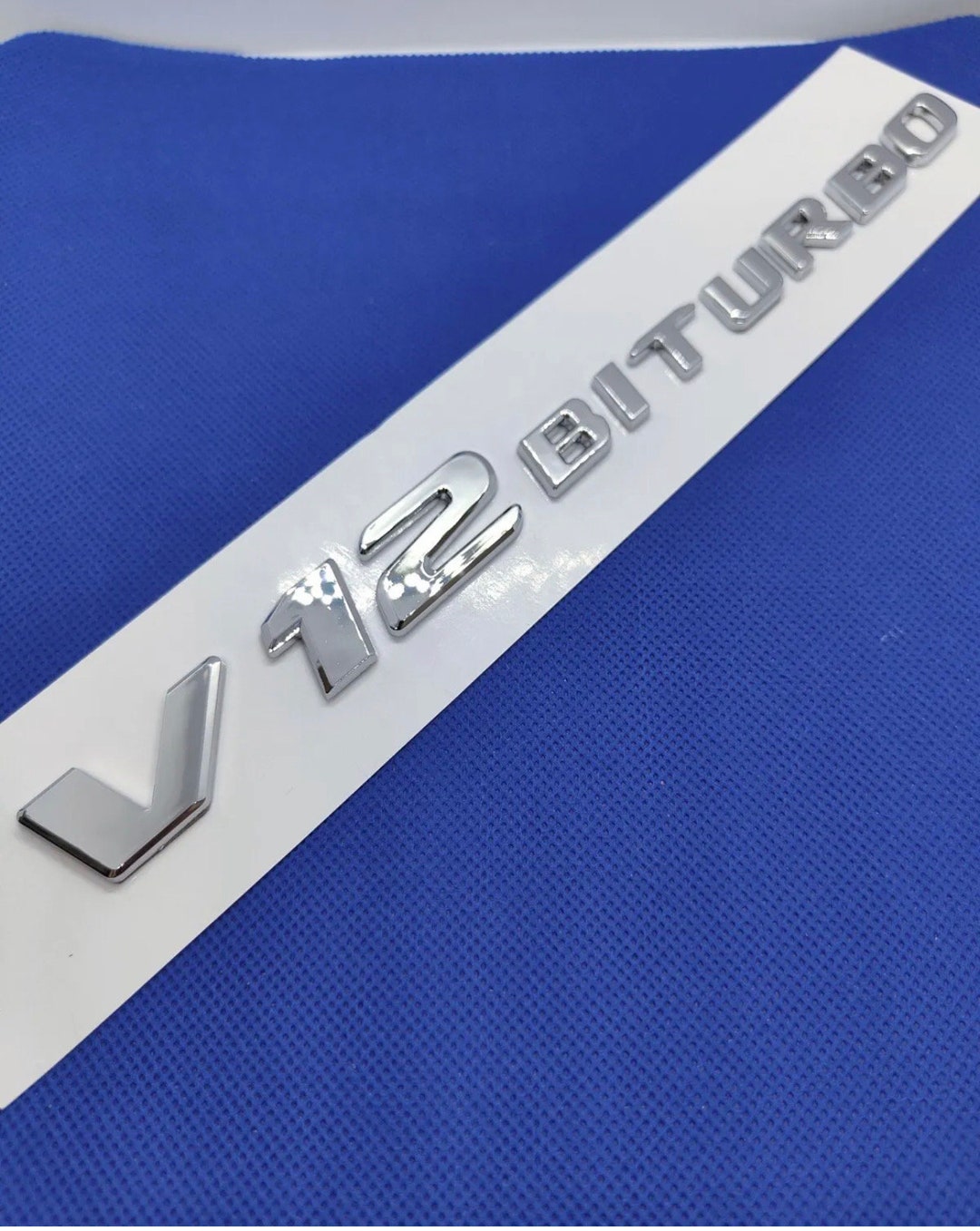 1 V12 Biturbo Mercedes Logo Chrome Lettering Emblem Silver - Etsy