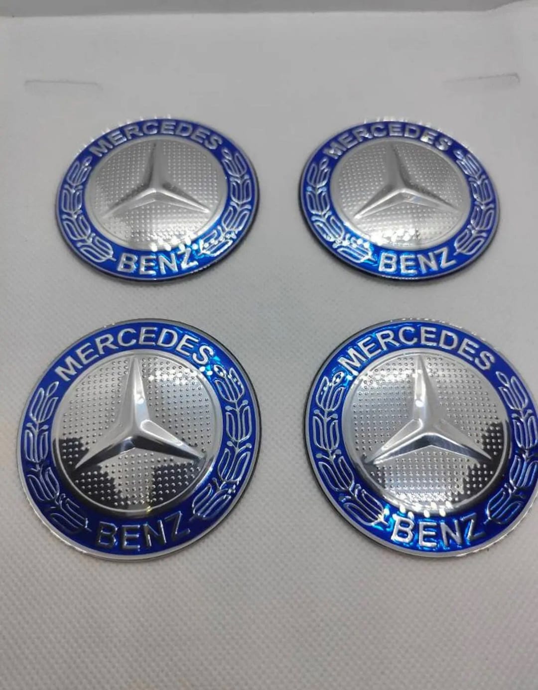 4 Wheel Center Hub Wheel Cap Stickers Blue Mercedes 65mm - Etsy