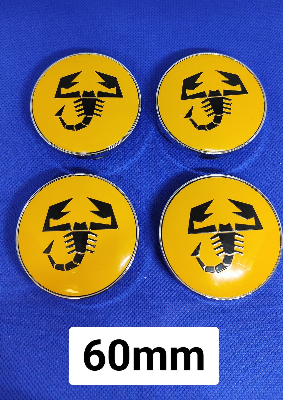 4 Hub Caps Logo Abarth Yellow Scorpion Rim Wheel Center 60mm Yellow - Etsy
