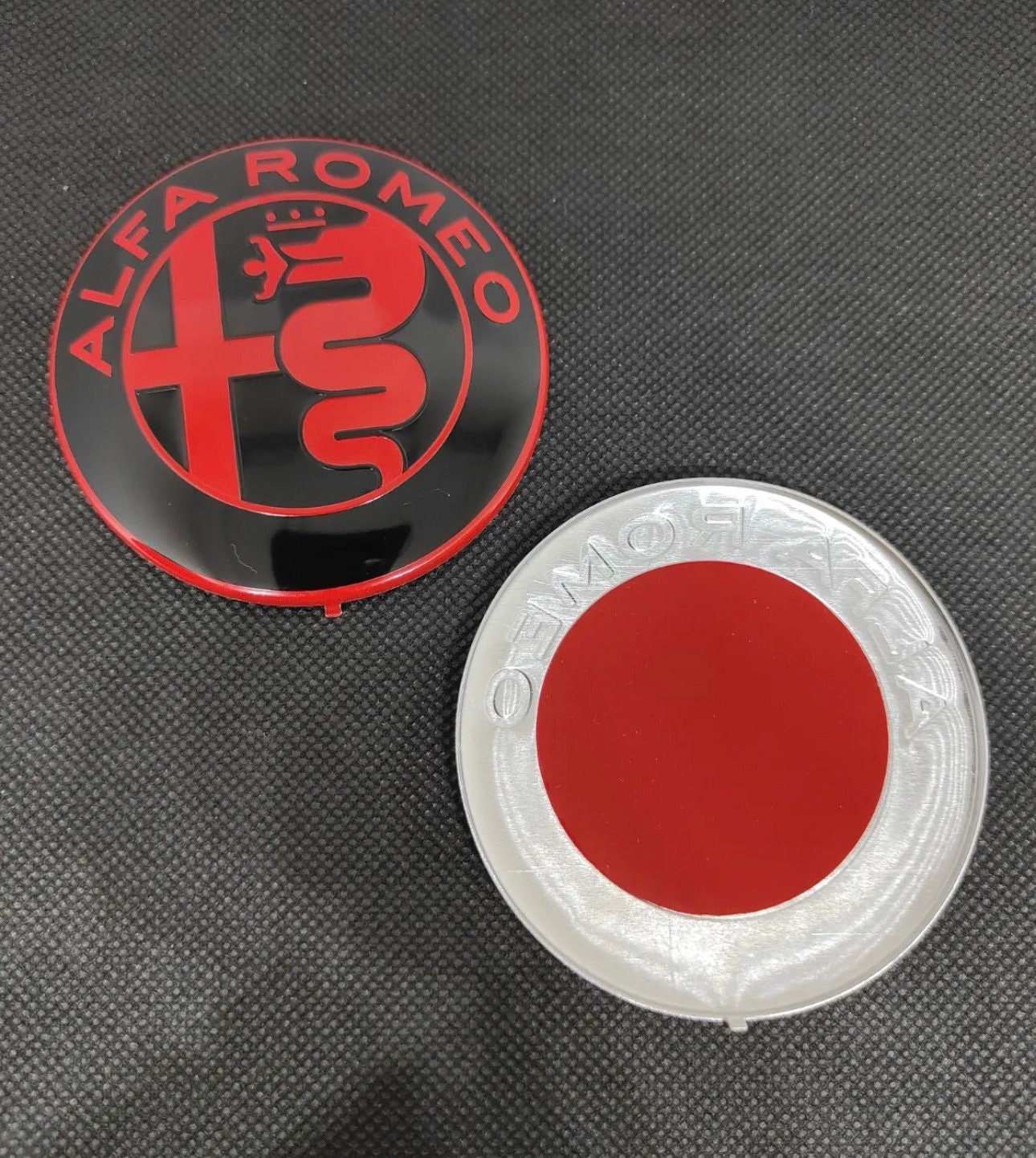 2 Alfa Romeo Emblem Logo Stickers Hood Trunk 74mm Red Black - Etsy