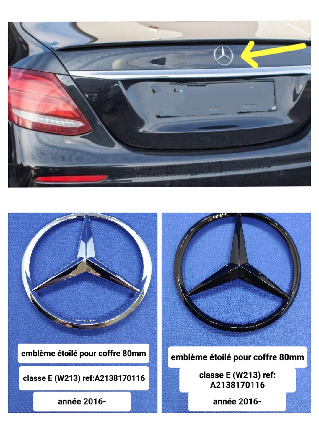 1 Mercedes Tailgate Trunk Star Logo for E-class W213 3 Sockets - Etsy