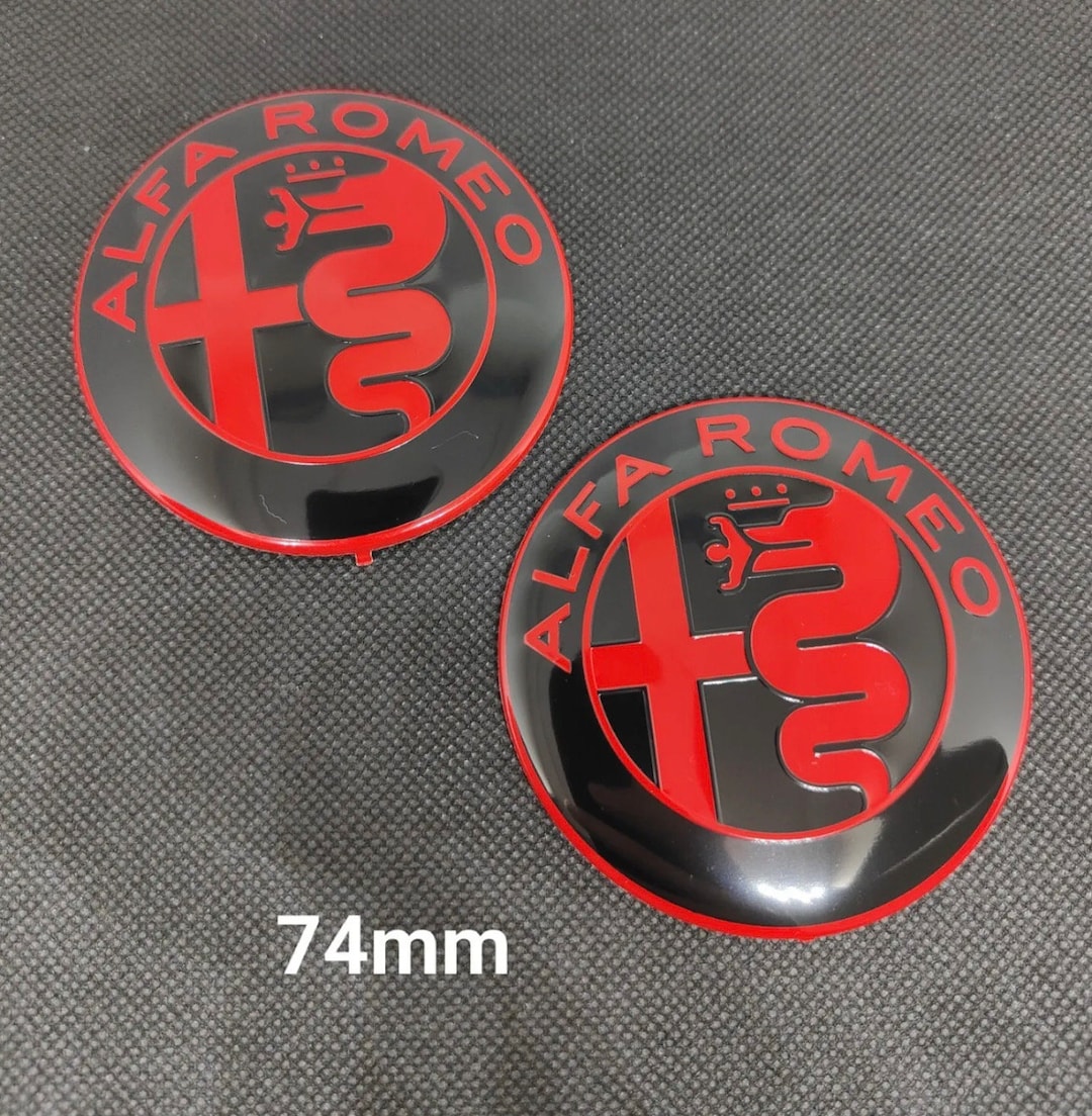 2 Alfa Romeo Emblem Logo Stickers Hood Trunk 74mm Red Black - Etsy