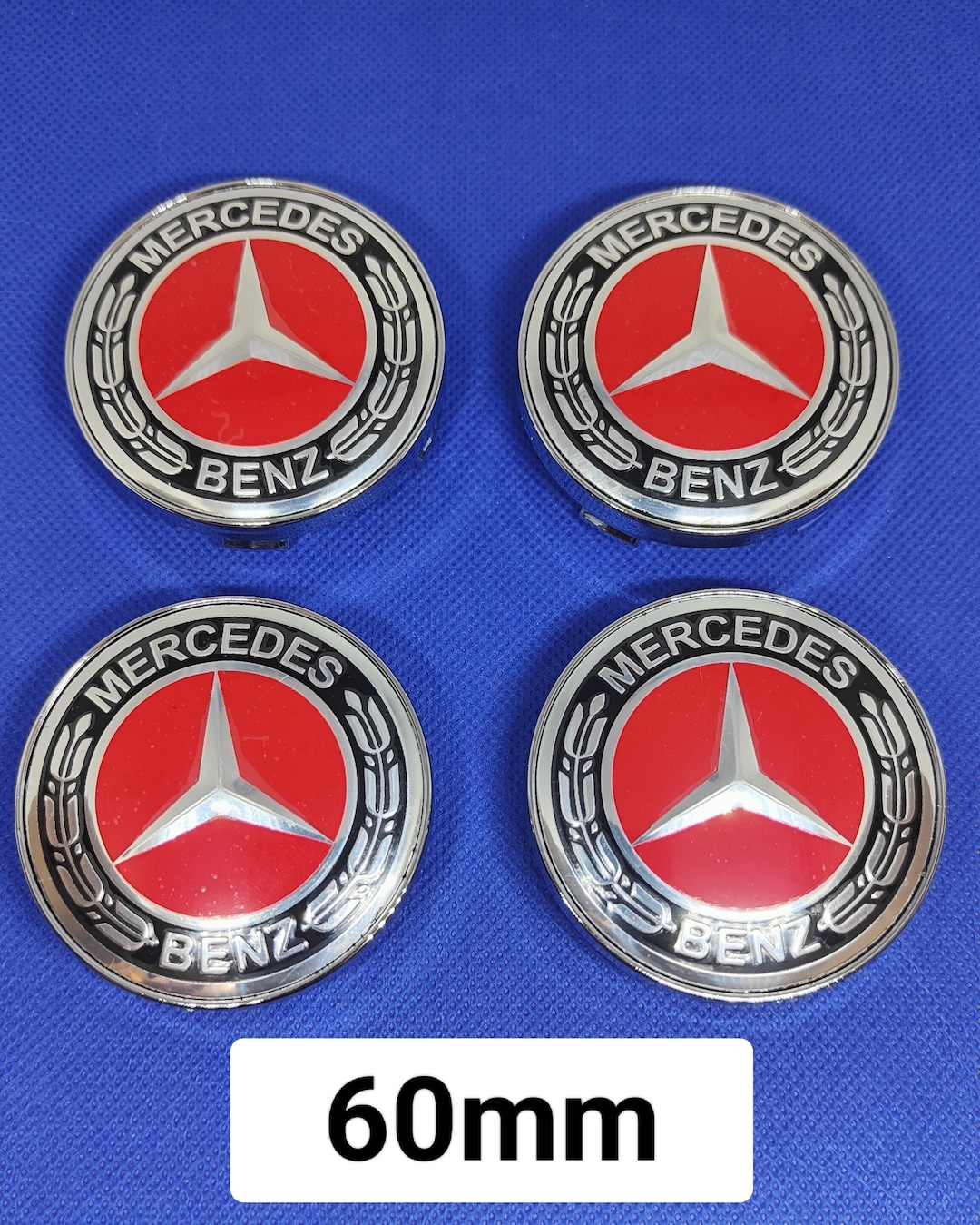 4 Mercedes Logo Hub Caps Wheel Center Rim 60mm Red - Etsy