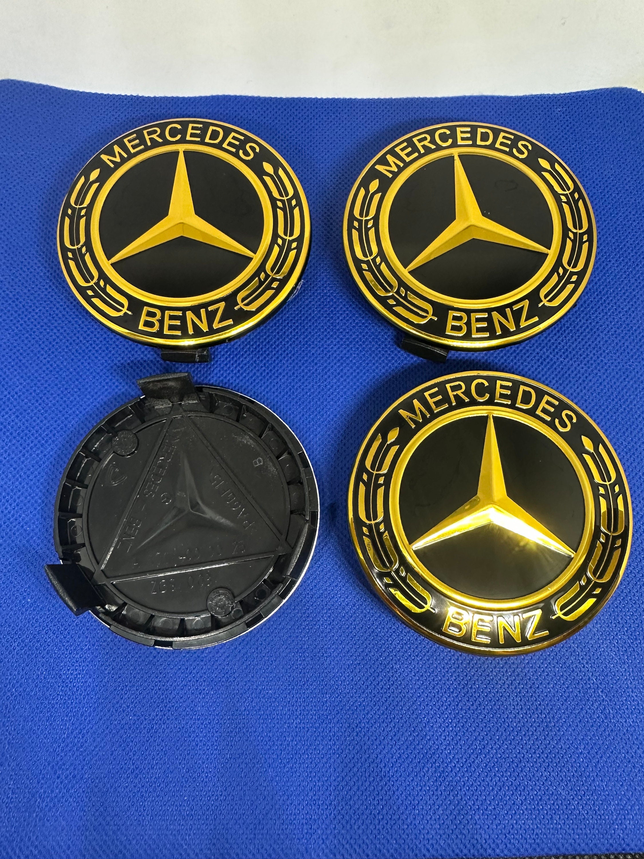 4 Logo Mercedes Emblem Rim Hub Cover Wheel Center Badge Gold 75mm - Etsy
