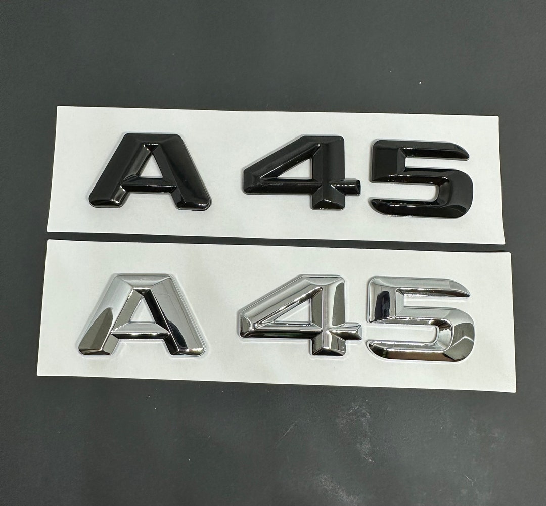 Logo A45 Stickers 3D Sticker Emblem Chrome or Glossy Black - Etsy
