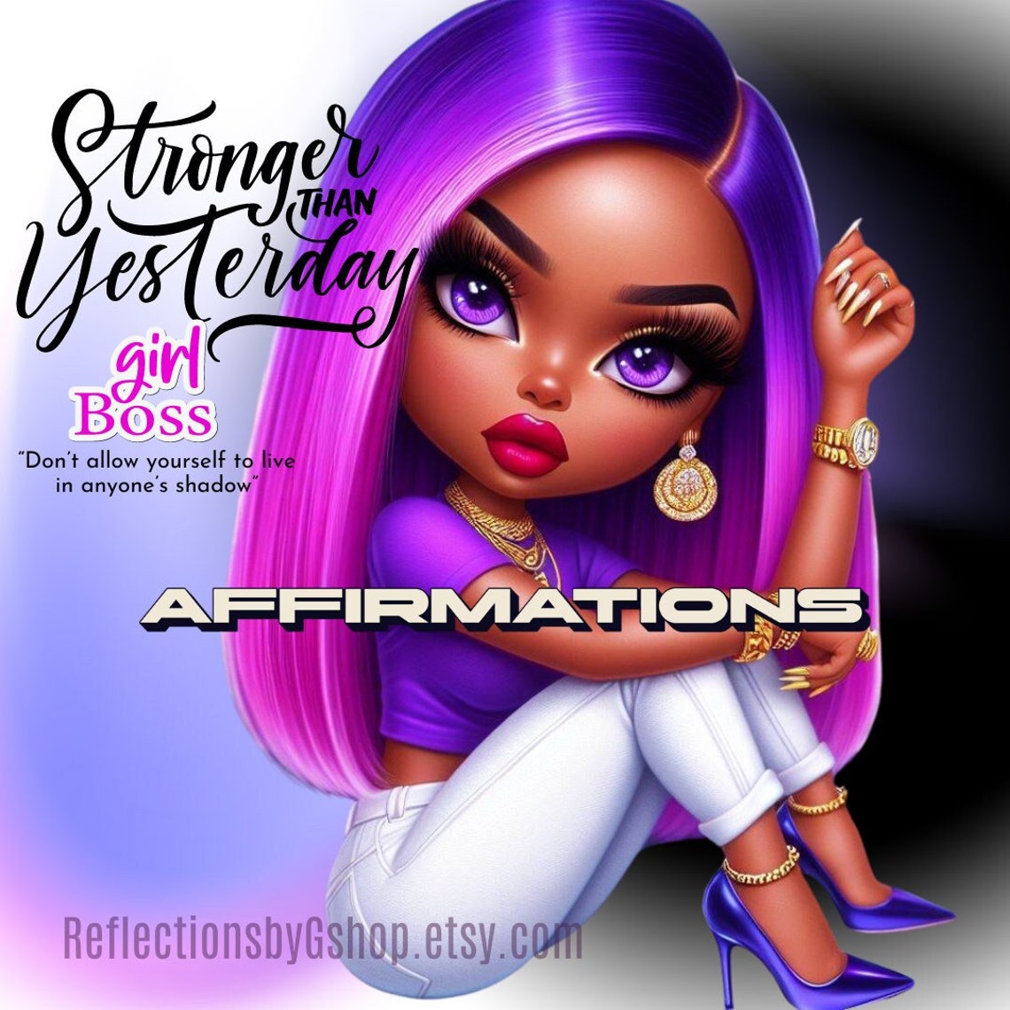 Affirmations: Stronger Than Yesterday - Etsy