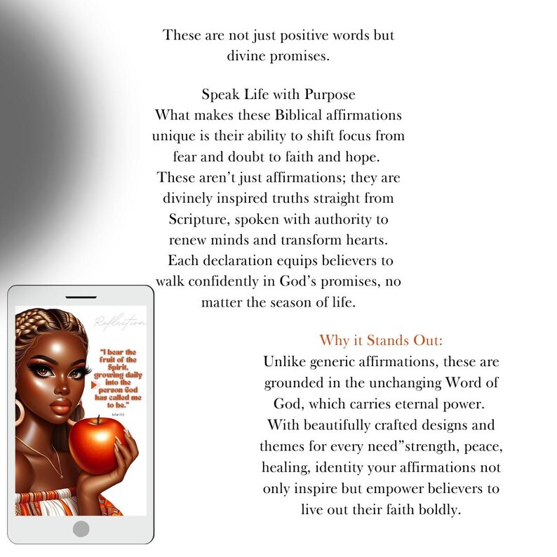 Fruit of the Spirit” Biblical Affirmations & Fact Sheet - Etsy
