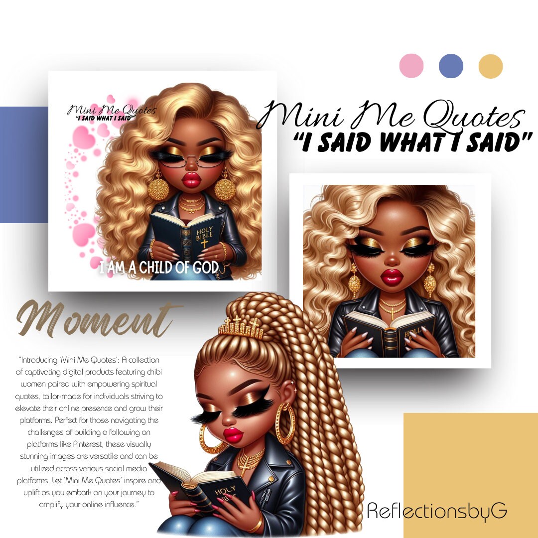 Mini Me Chibi Spiritual Quotes: I Said What I Said - Etsy