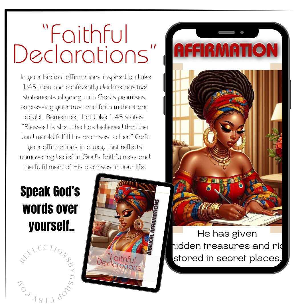 Faithful Declarations Biblical Affirmations - Etsy