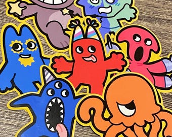 Garten of Banban Monsters Character Stickers 10pc Set Randomly Selected ...