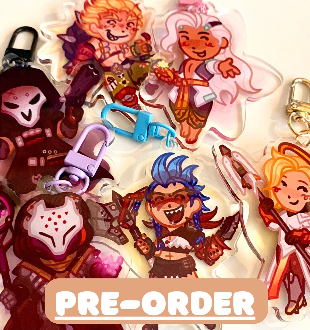 SHIPPING NOW Overwatch Acrylic Charms Junkerqueen, Ramattra, Junkrat ...