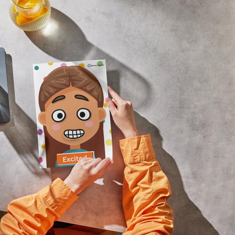 Printable Emotions Activity for Kids Girl Version Feelings Chart Quiet ...