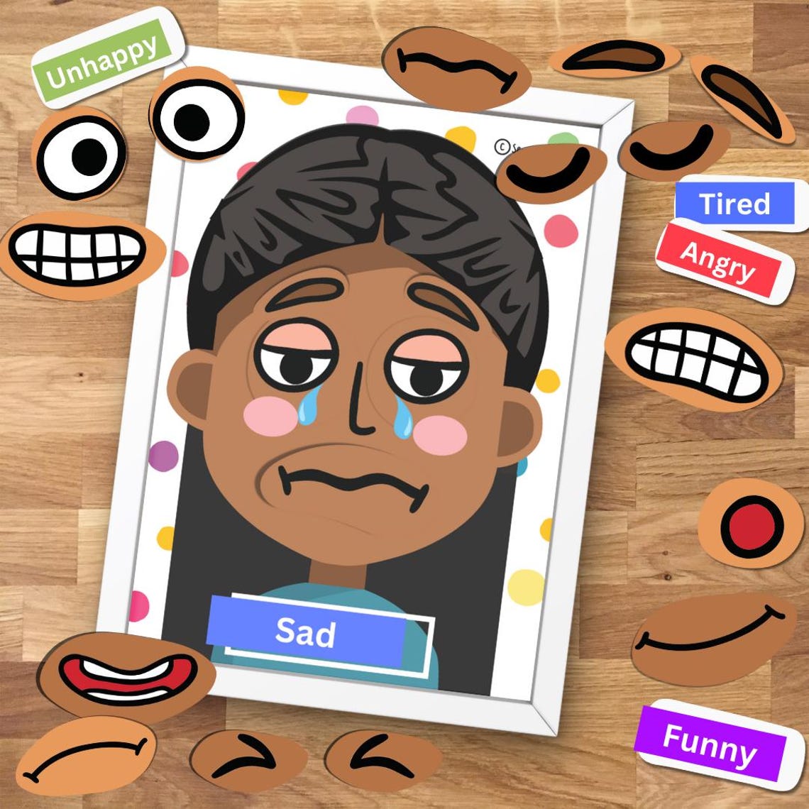 Printable Emotions Activity for Kids Girl Version Feelings Chart Quiet ...