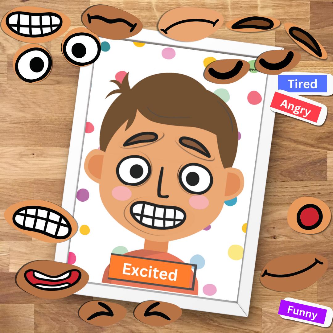 Printable Emotions Activity for Kids Boys Version Feelings Chart Quiet ...