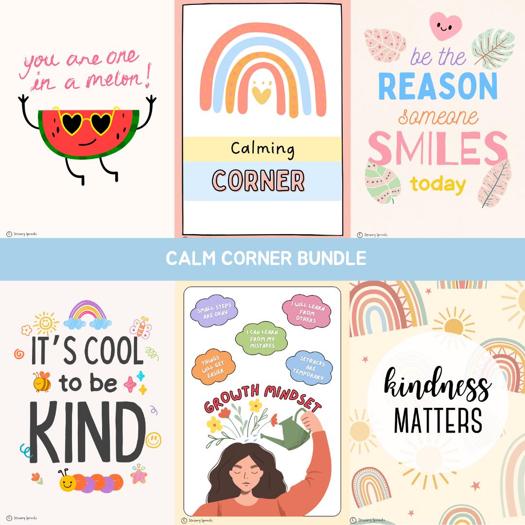 Calm Down Corner Posters SEL Feelings Poster Calming Corner Printables ...