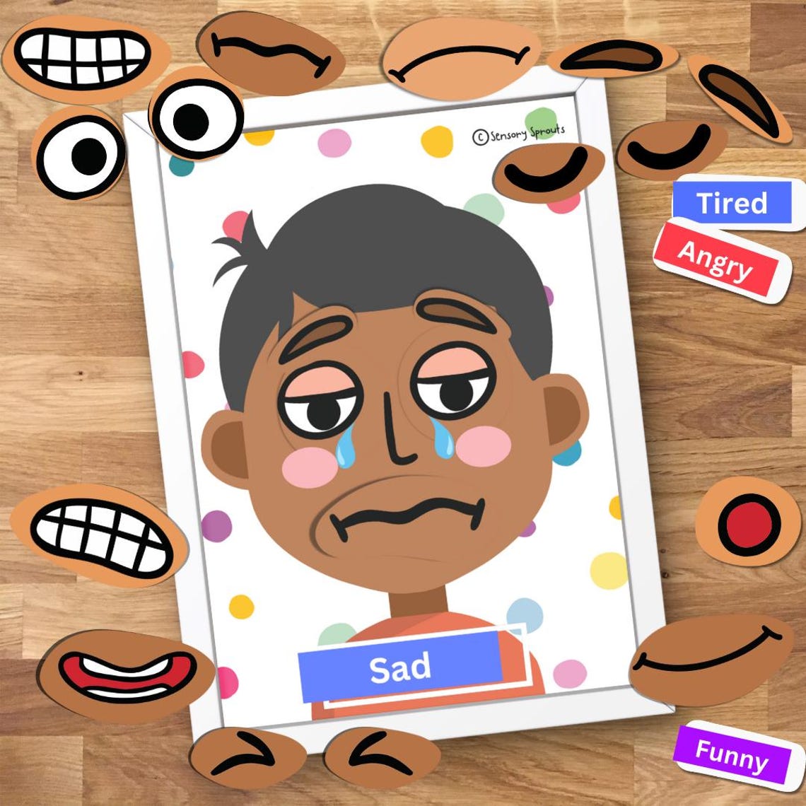 Printable Emotions Activity for Kids Boys Version Feelings Chart Quiet ...