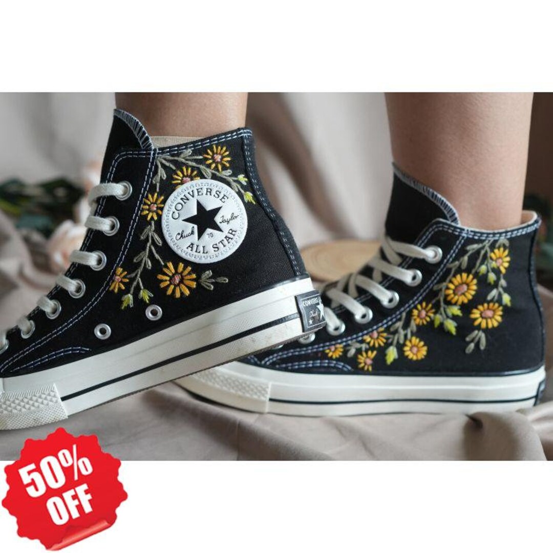 Custom Embroidery Converse Converse Custom Converse High - Etsy