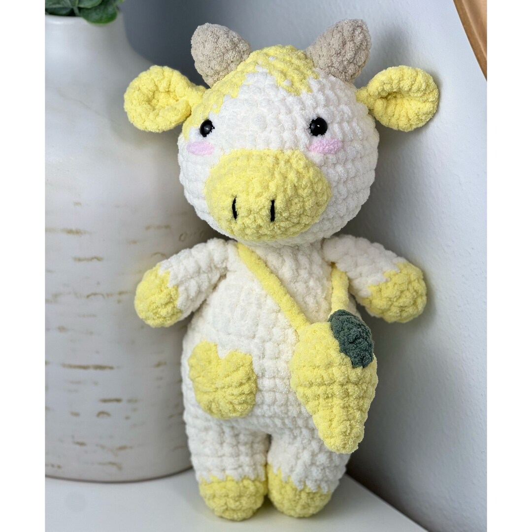 Crochet Lemon Cow Stuffed Animal Amigurumi Baby Toy Doll - Etsy