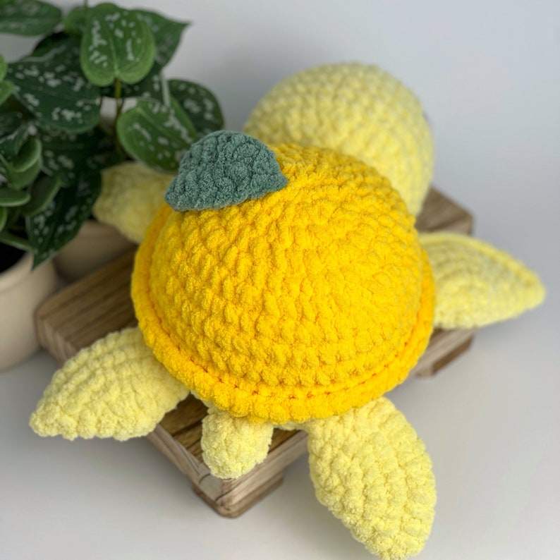 Crochet Lemon Turtle Stuffed Animal Amigurumi Baby Toy Doll - Etsy