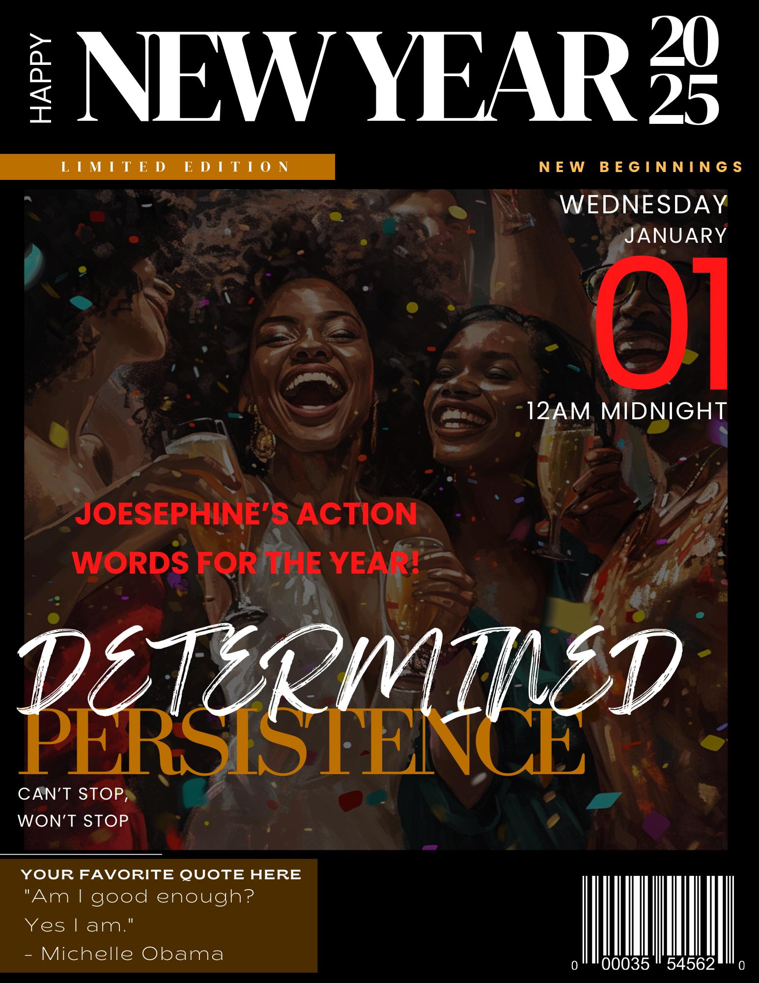 2025 Vision Board Template, Magazine Template Editable, Magazine ...