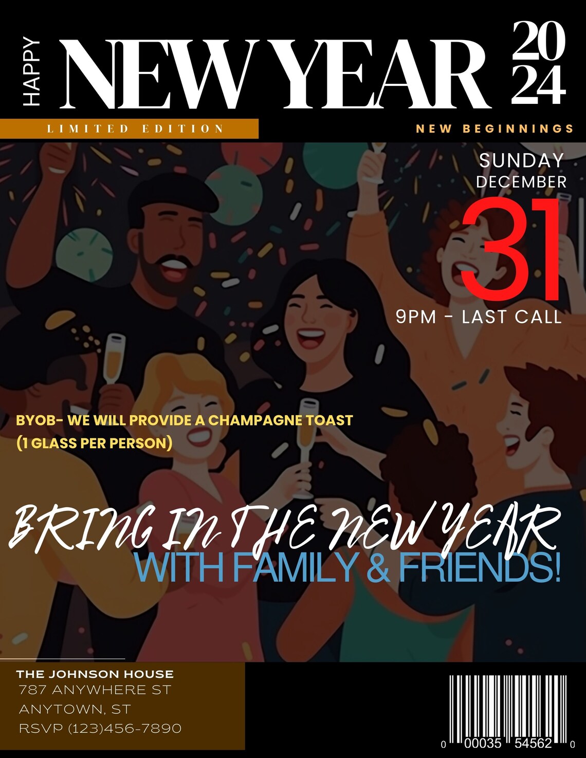 2025 Vision Board Template, Magazine Template Editable, Magazine ...