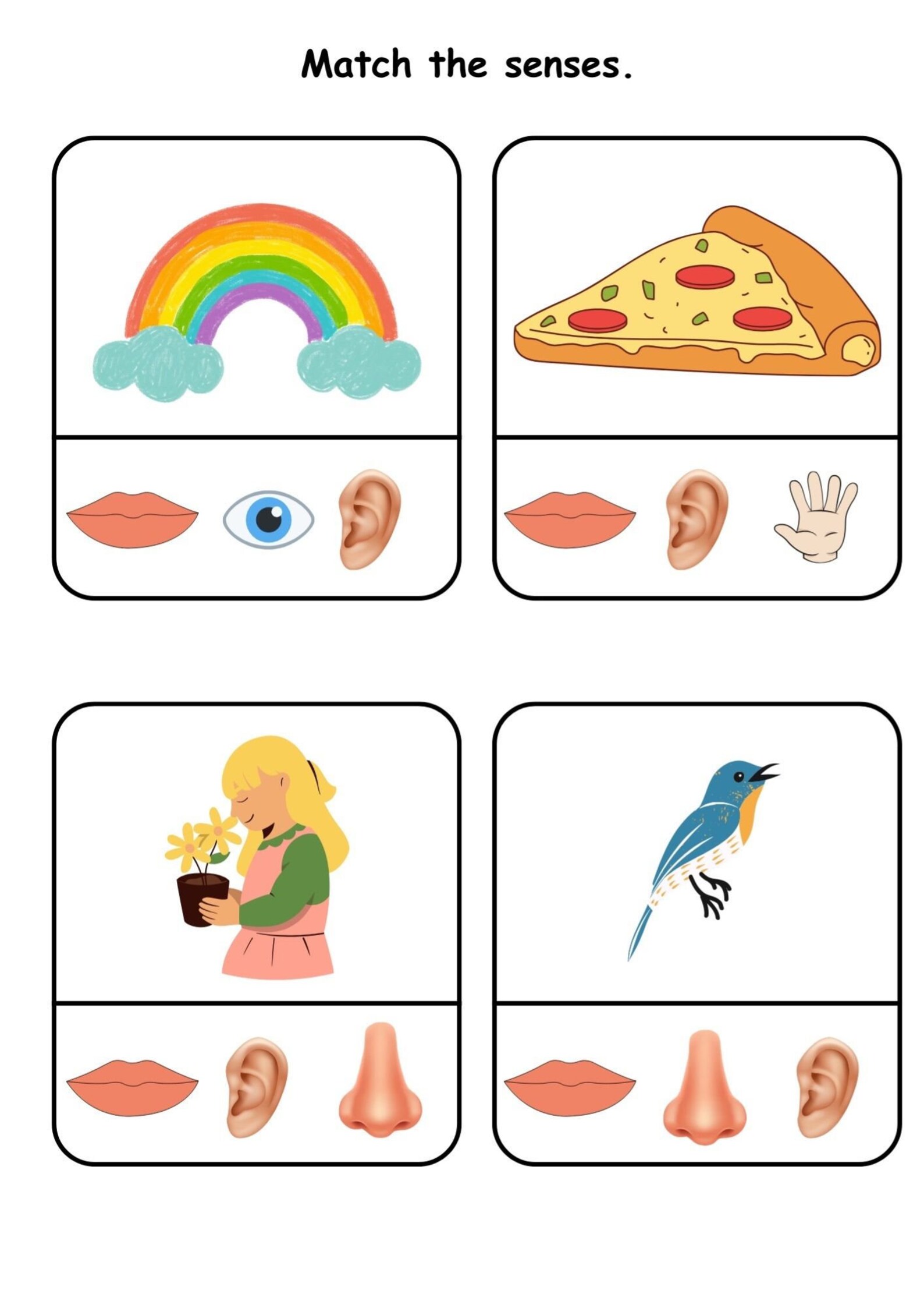 Sense Organs, Educational and Functioning Coping Skills Printable ...