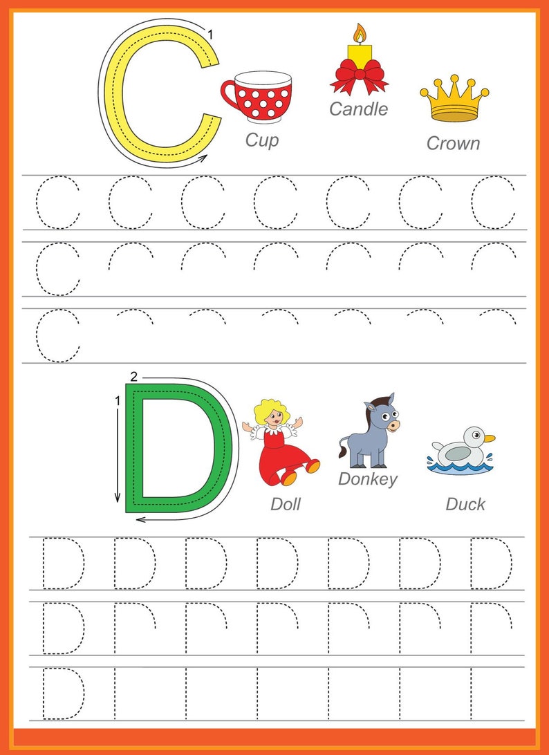 Alphabet Recognition and Tracing A to Z Pages for Early - Etsy